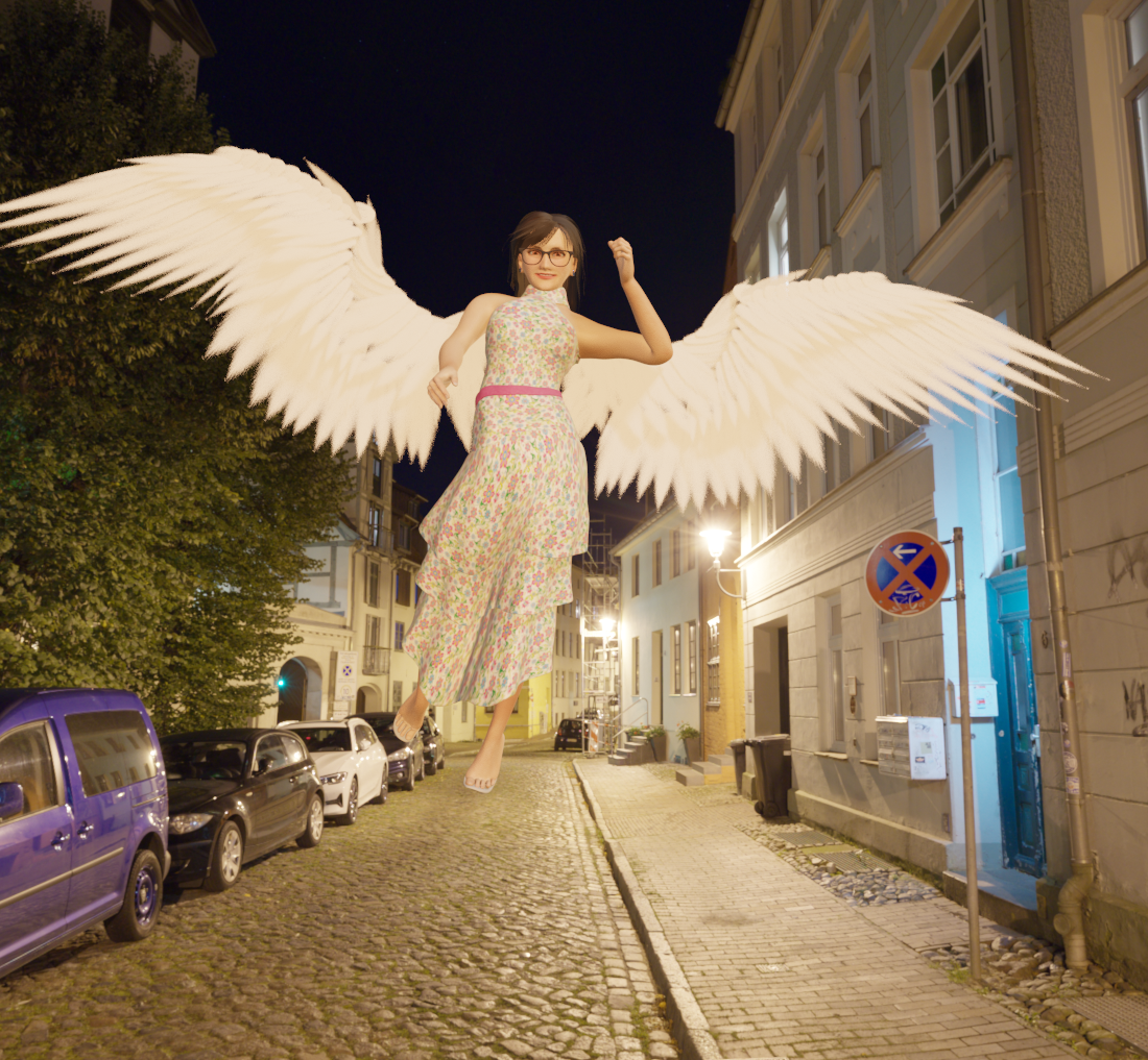 天使の翼、mpfb2のアセット化、成功！: BlenderでファンタジーCG！