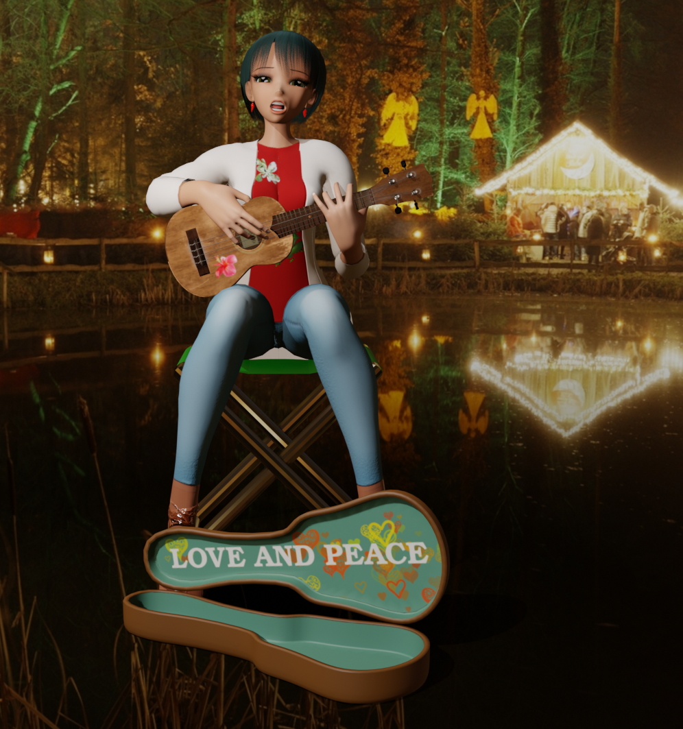 歌うココさん: BlenderでファンタジーCG！