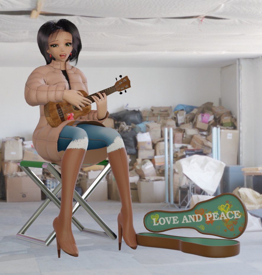 歌の力を信じて……: BlenderでファンタジーCG！