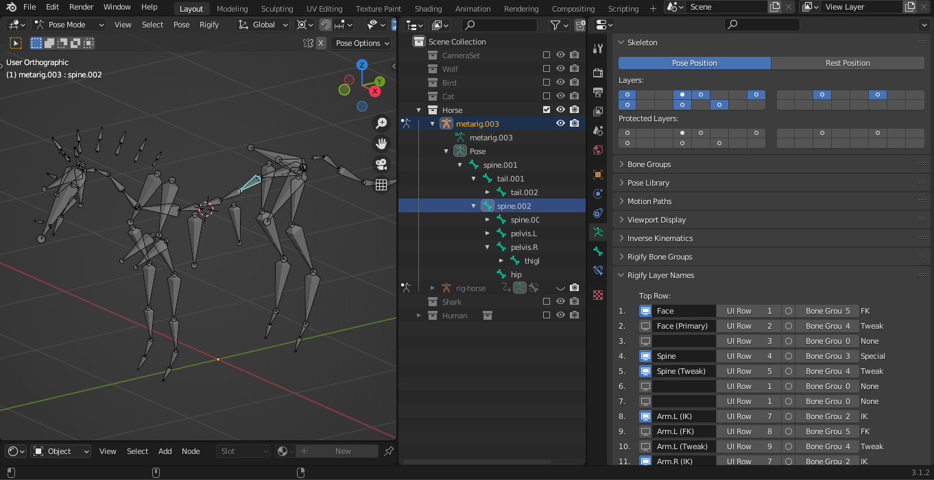BlenderのRigify メタリグの解説: BlenderでファンタジーCG！