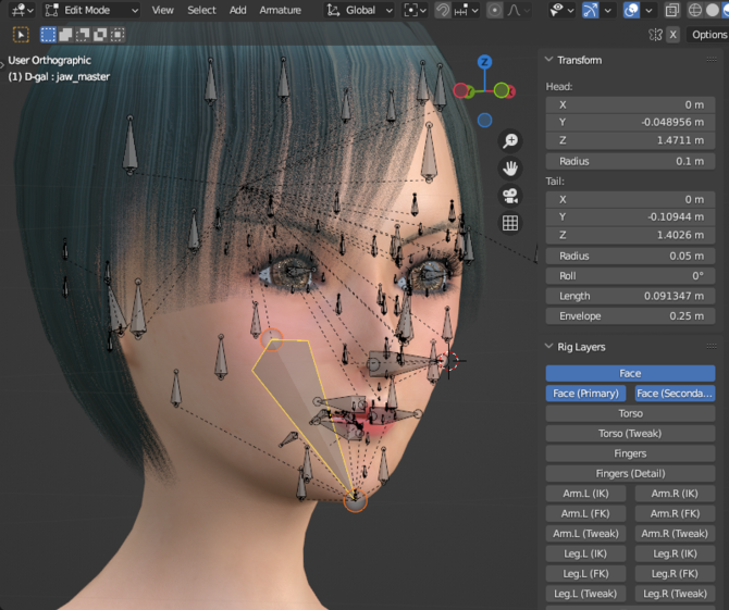 Rigyfyのフェイスリグドライバー: BlenderでファンタジーCG！