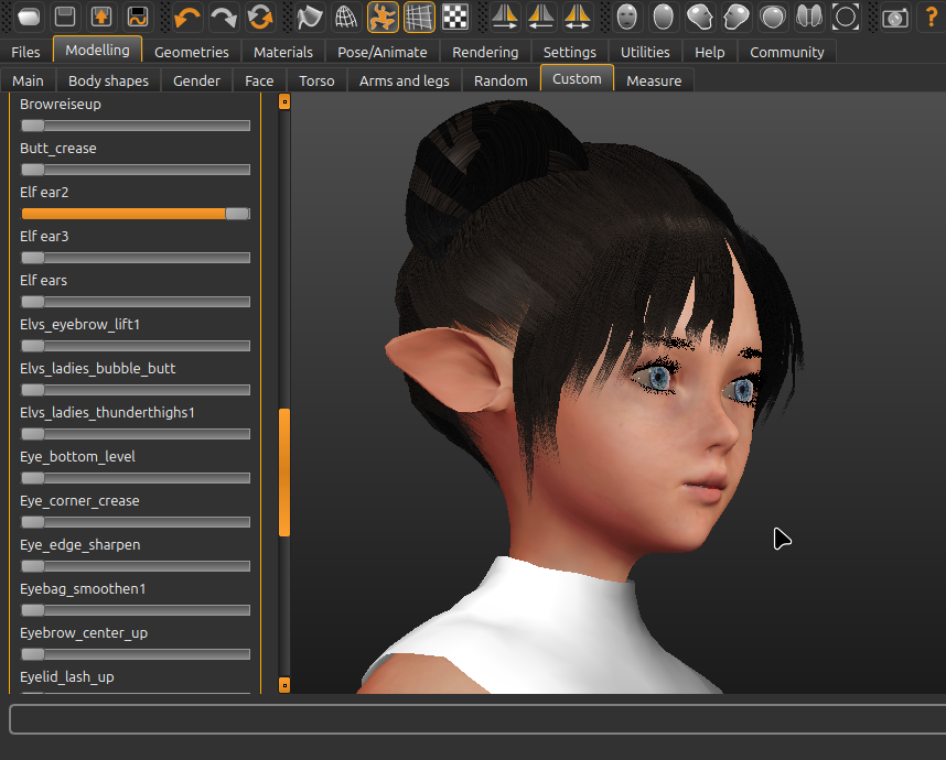 エルフ耳、makehumanとmpfb2用、できました: BlenderでファンタジーCG！