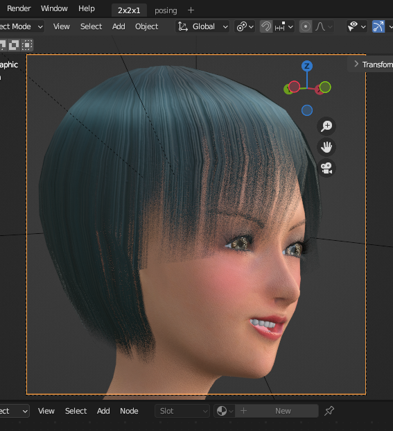 魅力的な表情って: BlenderでファンタジーCG！