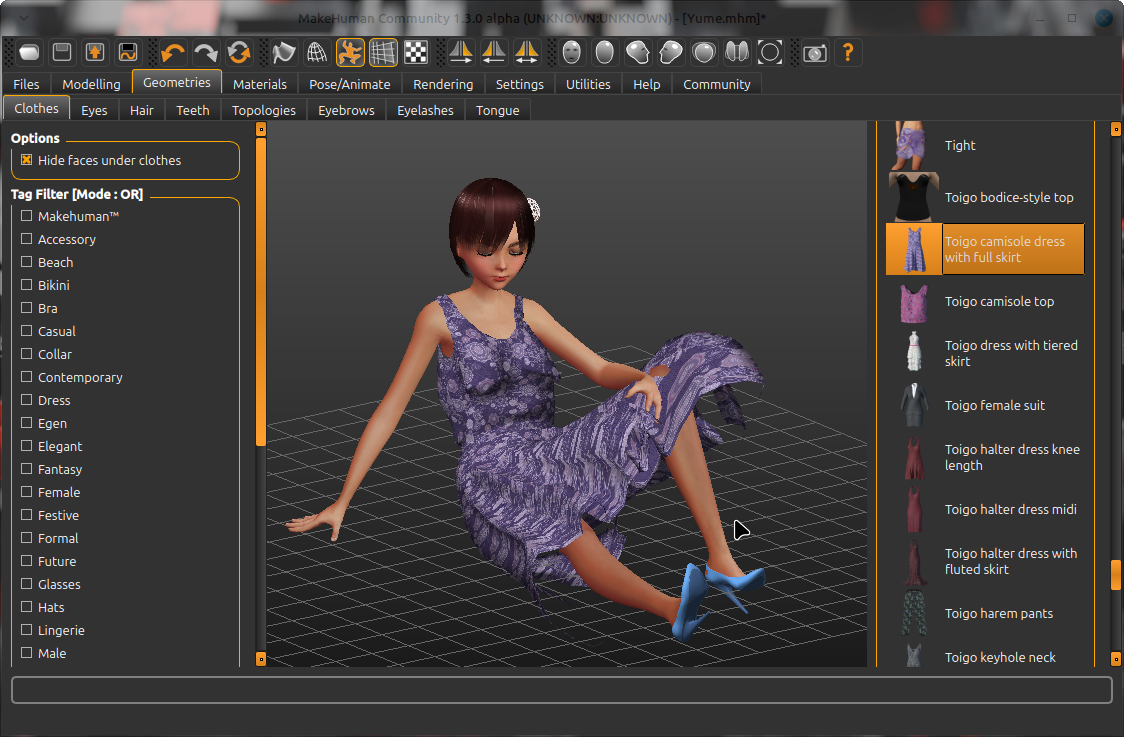MakeHuman Community 1.3.0: BlenderでファンタジーCG！