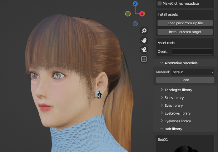 前髪のバリエーション追加: BlenderでファンタジーCG！